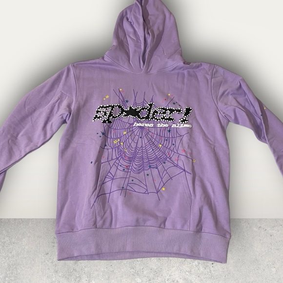 Sweaters | Purple Aa Sp5der Hoodie | Poshmark
